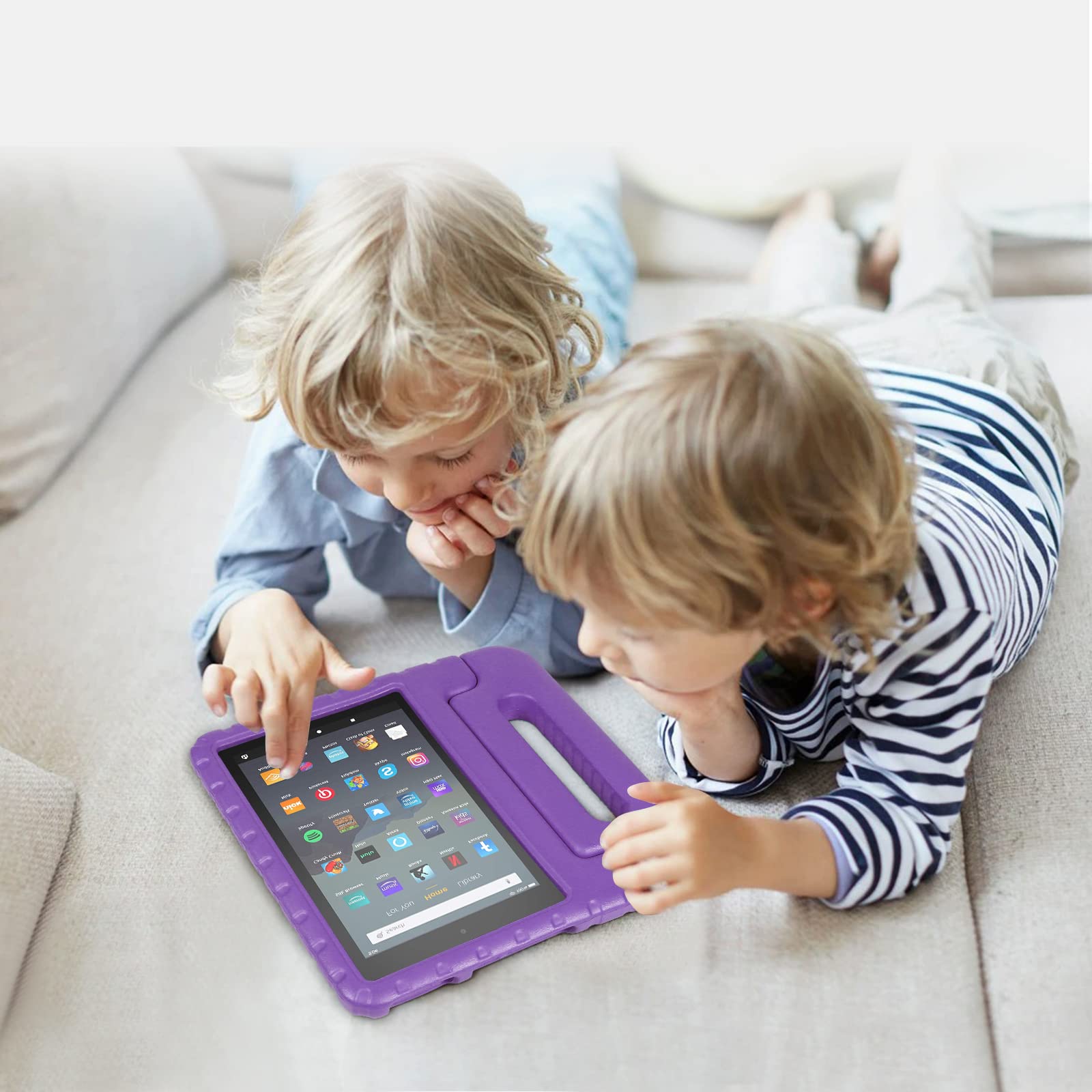 Kids Case for Fire 7 Tablet 9th 7th 5th Generations 2019/2017/2015 Release Kid-Proof & Shockproof Sturdy Foam Case Cover Lightweight Easy Carry