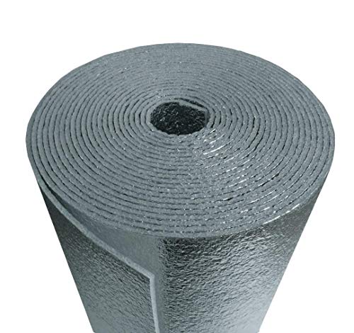 US Energy Products 2 PACK Wholesale Lot: Reflective Foam Core Insulation Kit: 2 Rolls (Size 48"x25') Includes 25' Foil Tape per roll, Knife & Squeegee. Multipurpose Home Insulation Meets Fire Code