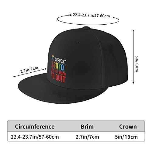 I Support LGBTQ Let's Get Biden to Quit Hat Adult Adjustable Baseball Cap Trucker Hats Black