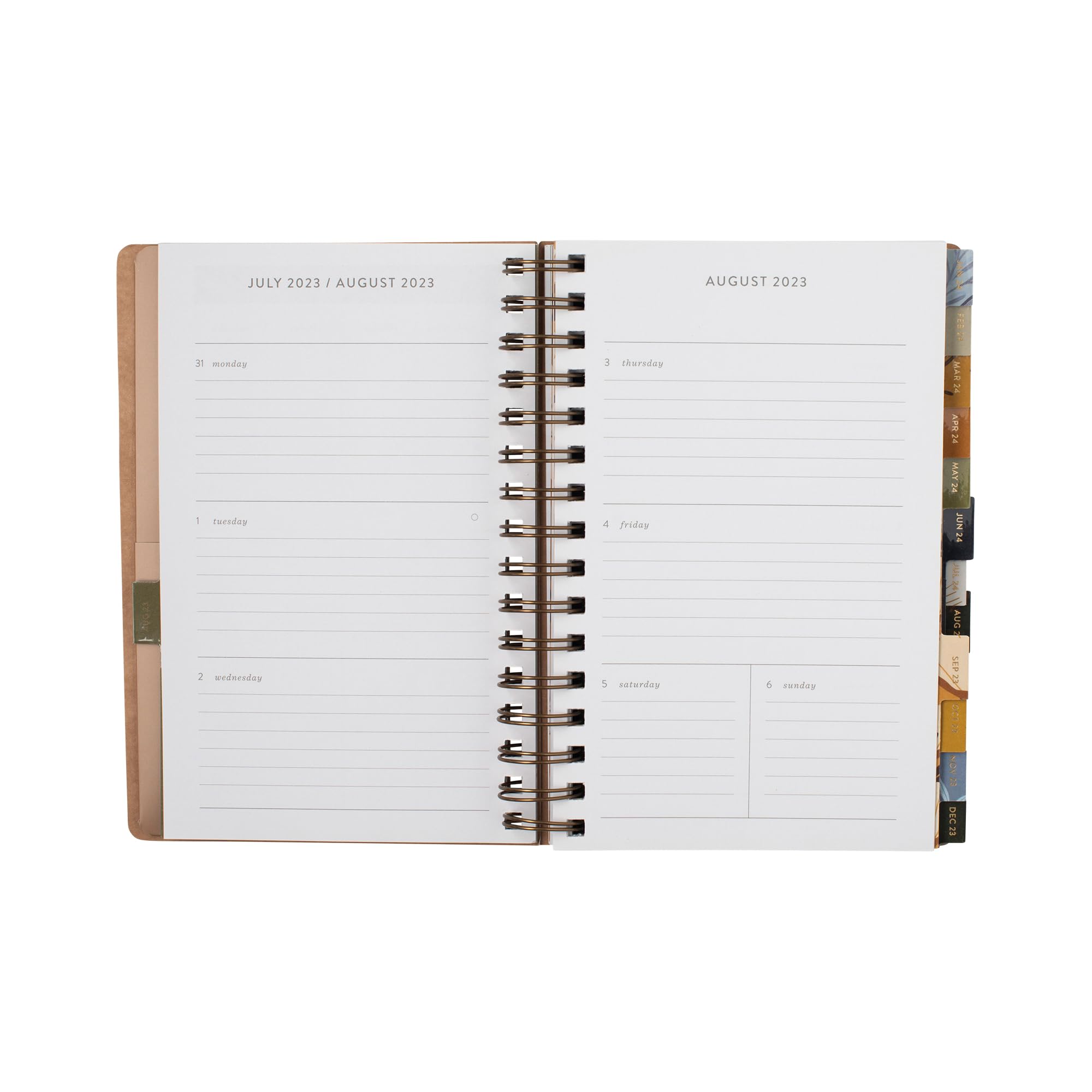 Fringe Studio 17 Month Planner (Aug 2023- Dec. 2024), BUMBLE BEE", Paper Cover, 5.75" x 8.25", Includes Stickers & Interior Pocket, 236 pages, Juliana Tipton Collection (113109)