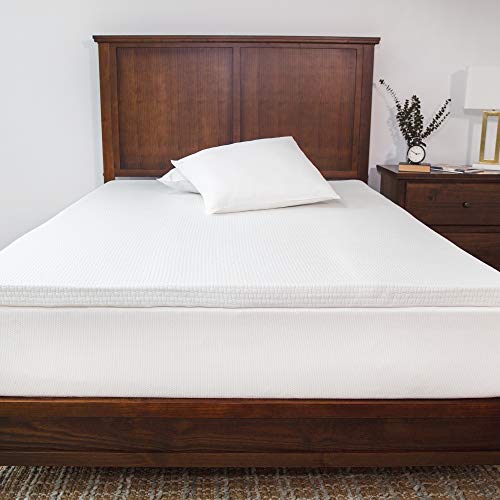 SensorPEDIC 2-Inch Majestic Ventilated Mattress Topper, King, White