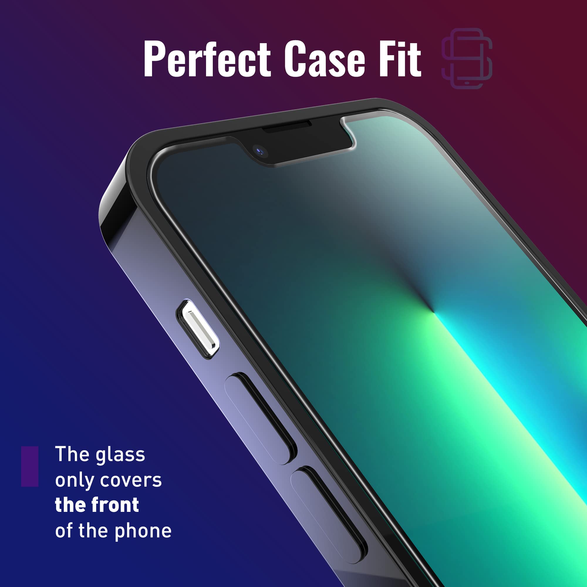 Defenslim for iPhone 13 Pro Max Screen Protector [2-Pack] with Easy Auto-Align Install Kit - Tempered Glass for iPhone 13 Pro Max (6,7") - New Glass with Your Next Phone