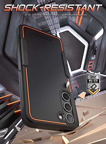 Poetic Neon Case for Samsung Galaxy S23 5G (6.2-inch) - Dual Layer, Slim, Shockproof, Anti-Fingerprint & Water Resistant - Black