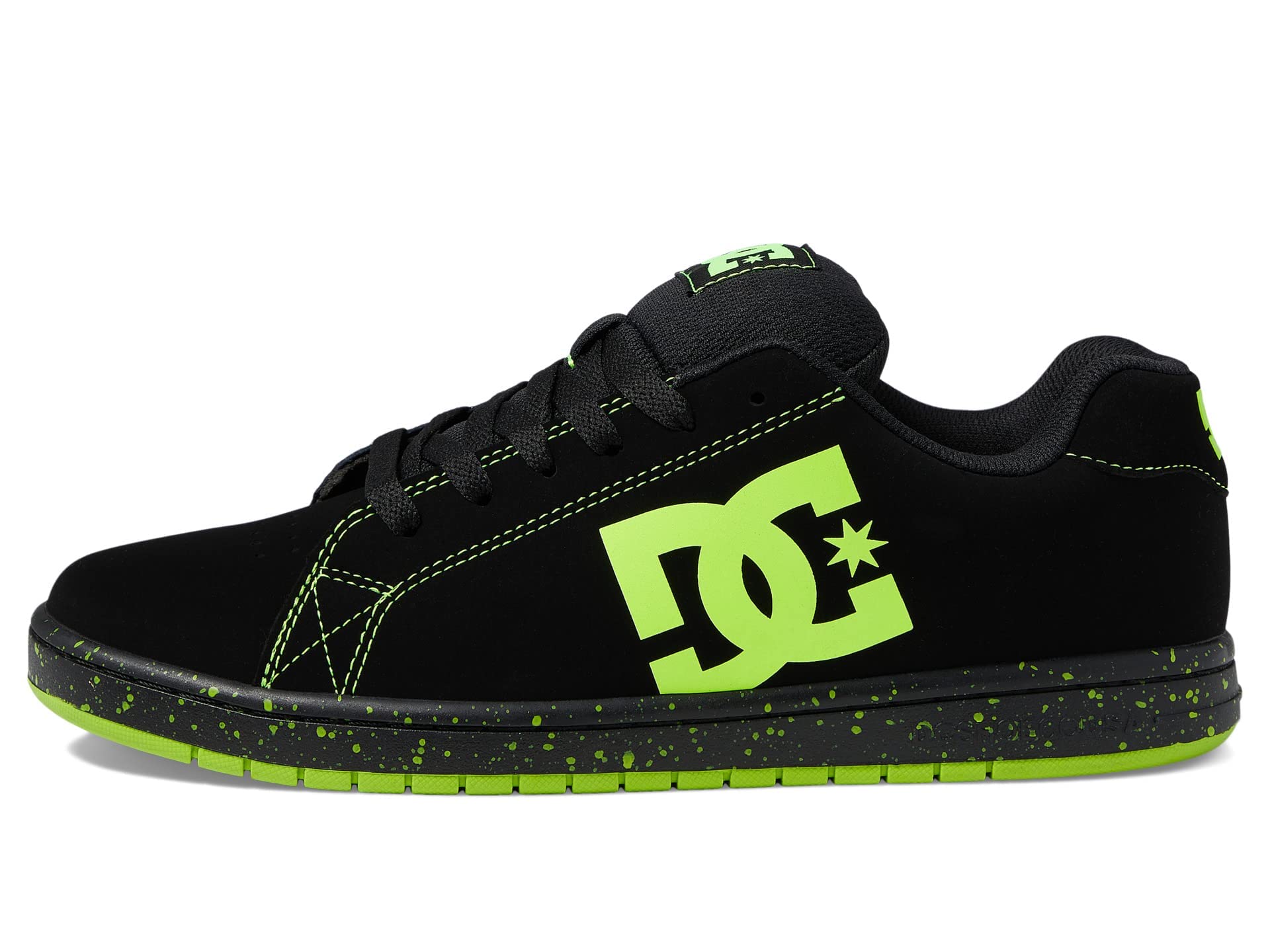 DC Gaveler Casual Low Top Skate Shoes Sneakers Black/Lime Green 13 D (M)