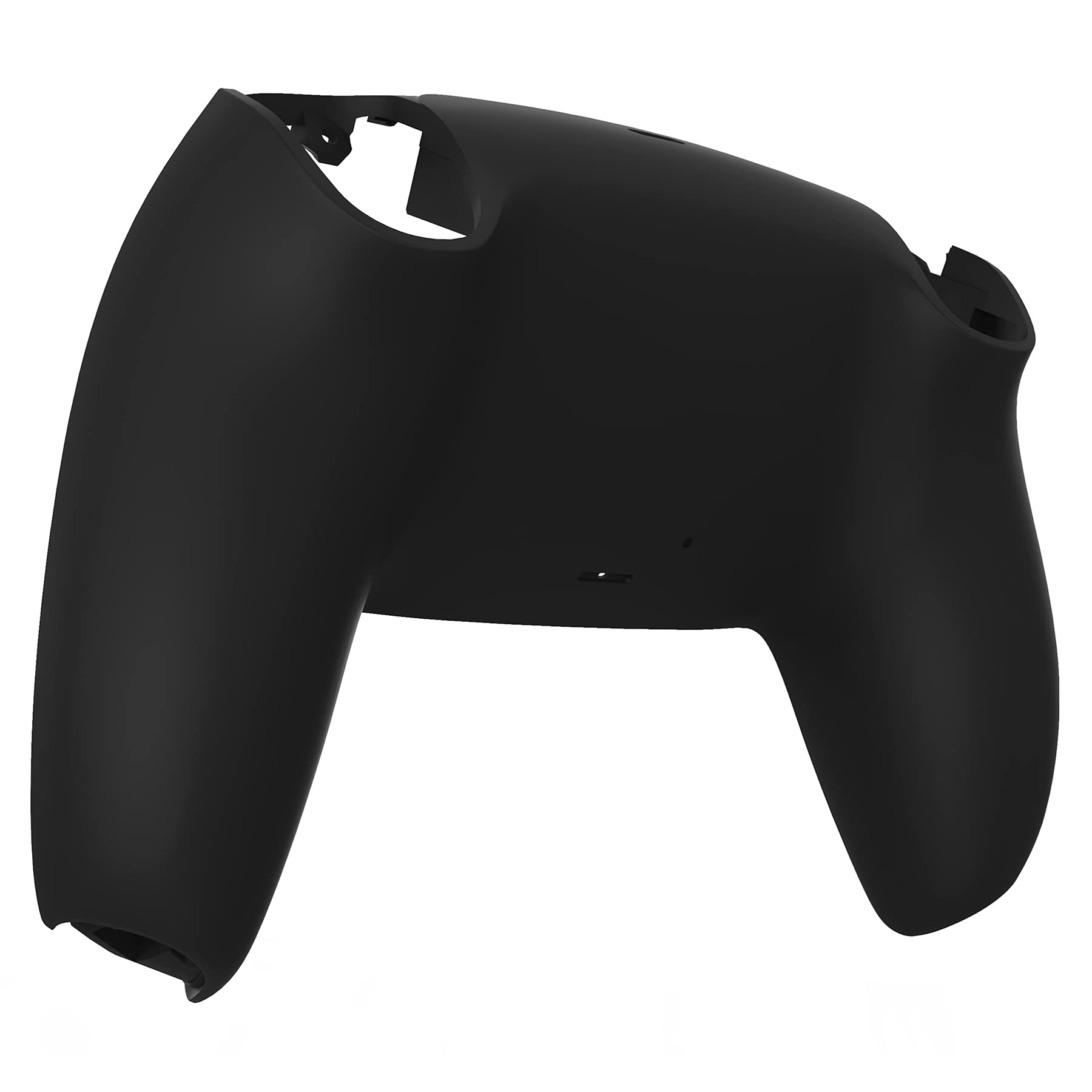 eXtremeRate Black Soft Touch Grip Custom Back Plate Bottom Shell Compatible with ps5 Controller, Replacement Back Shell Cover Compatible with ps5 Controller