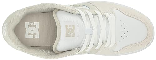 DC Women's Manteca 4 Low Skate Shoe, Grey/White, 6
