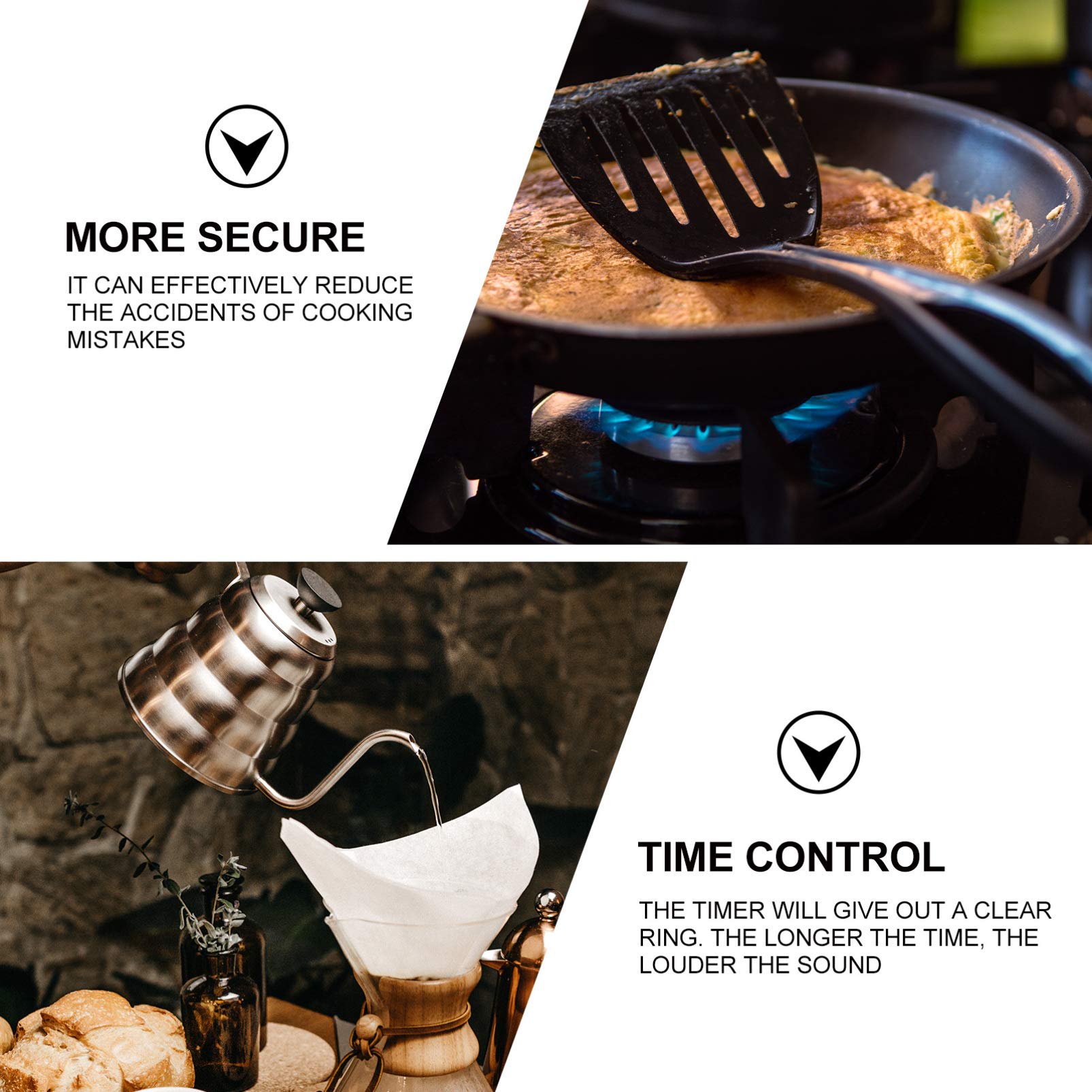 HANABASS 60 Minutes Kitchen Timer Pot Kitchen Timer Mechanical Kitchen Timer Cooking Pot Kitchen Timer Rotating Kitchen Timer Metal Mechanical Rotating Kitchen Timer Reminder