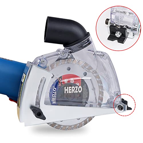 HERZO Dust Shroud Dust Extraction Cutting Guard for 5 inch and 4-1/2 inch Angle Grinder