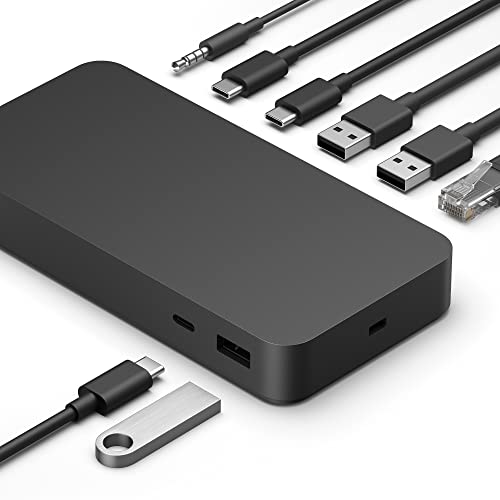 Microsoft Surface Thunderbolt Dock - High-Speed Docking Station with Thunderbolt™4 Ports, 2.5 Hour Laptop Charging, Dual 4K Monitor Support, 3 USB-C and 3 USB-A Ports, 2.5G Ethernet, 3.5mm Audio Jack