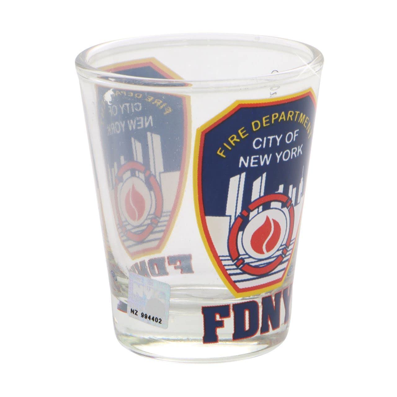 Fdny Fire Department City of New York Clear Shot Glass Souvenir