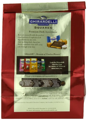 Ghirardelli Dark Assorted Chocolate Squares XL Bag, 16.71 oz.