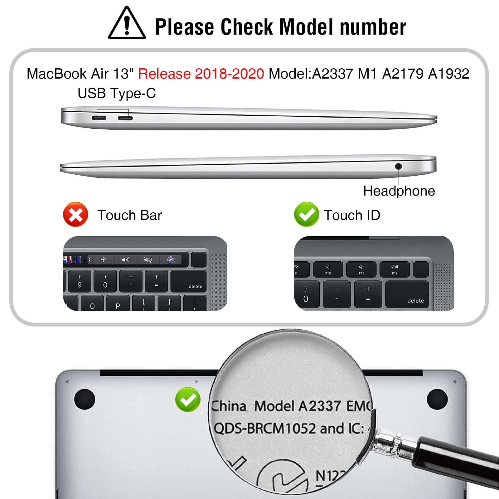EooCoo Glitter Hard Case Compatible with MacBook Air 13 inch Case 2022 2021-2018 M1 A2337 A2179 A1932 with Retina Display, Plastic Hard Shell + TPU Keyboard Cover + Screen Protector, Sparkly Pink