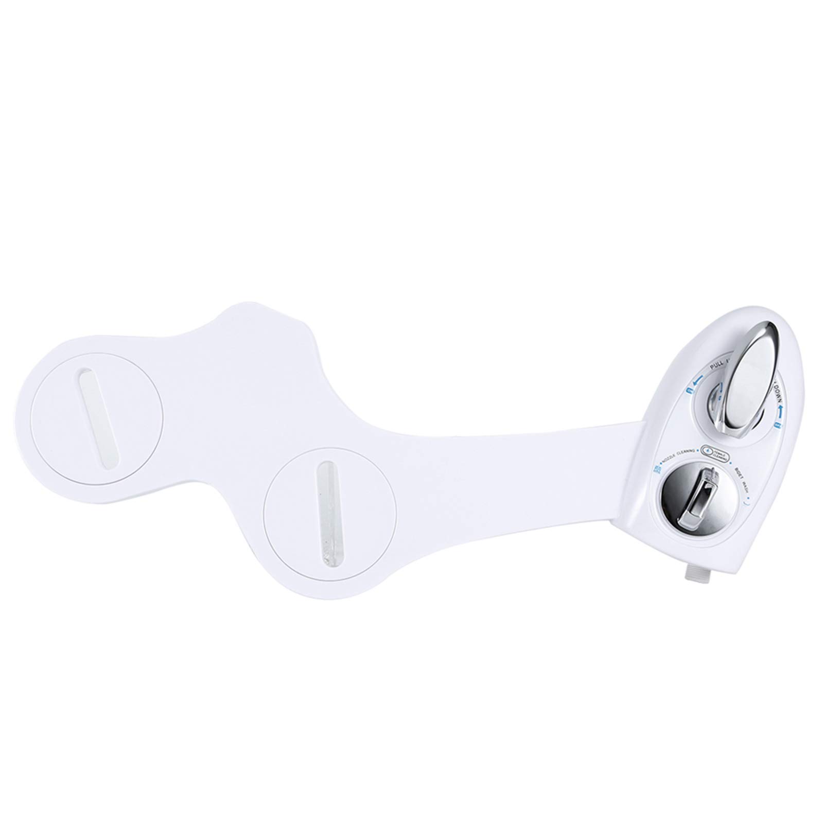 NonElectric Mechanical Bidet Toilet Seat With AdjustableWater Spray Attachment Single Retractable Self Nozzle, Rear and Feminine,Water