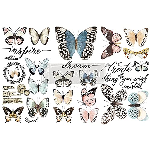 Redesign Decor Transfers-Papillon Collection 6"x12" Redesign Décor's day decorations valentine gifts,Easter Day decorations,Kids gifts,mother valentines day gift