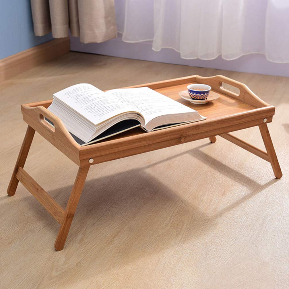 Garneck 1pc Folding Tray Bamboo Serving Tray Tea Set Tray Durable Bamboo Tray Home Decor Tray Decorative Tray Easy to Clean Tray Dinner Plate Tea Tray Coaster Platter Coffee Table