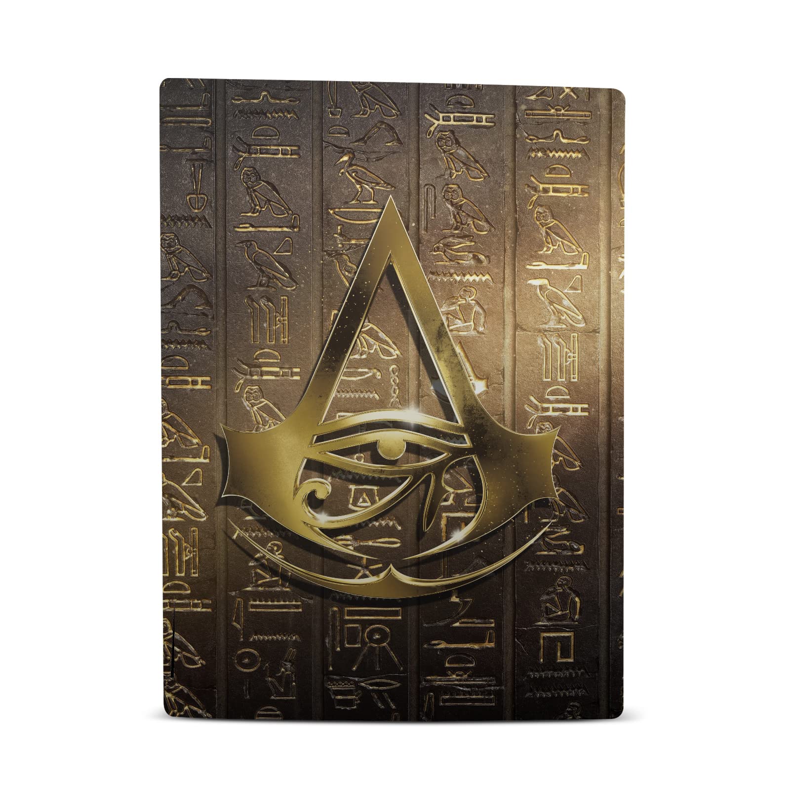 Head Case Designs Officially Licensed Assassin's Creed Logo 3D Heiroglyphics Origins Graphics Vinyl Faceplate Sticker Gaming Skin Decal Compatible with Sony Playstation 5 PS5 Digital Edition Console