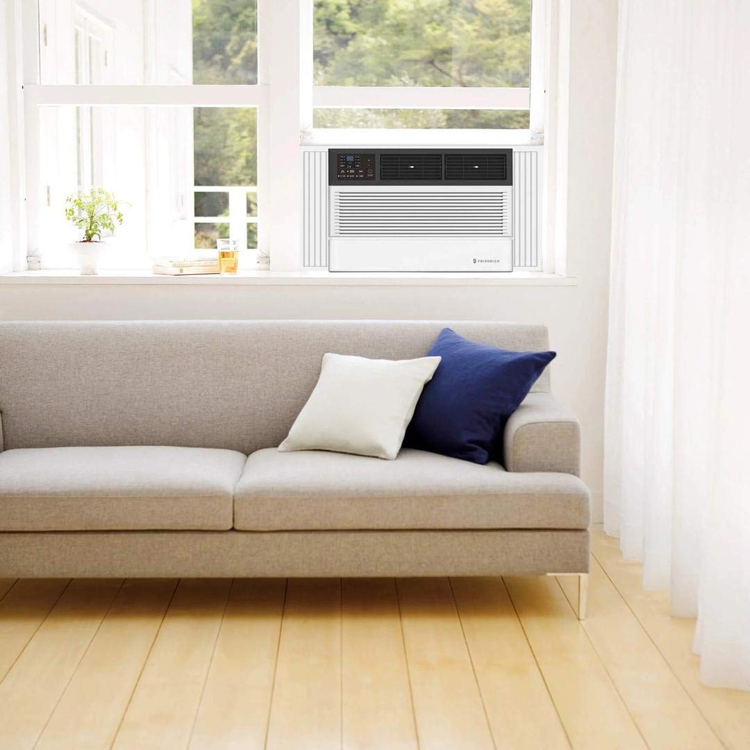 Friedrich CCW06B10A 20"Chill Premier Smart Room Air Conditioner with 6000 BTU Cooling Capacity, Auto Restart, Washable Antimicrobial Air Filter and 3 Speeds, QuietMaster Technology, Remote Control,Energy Star in White