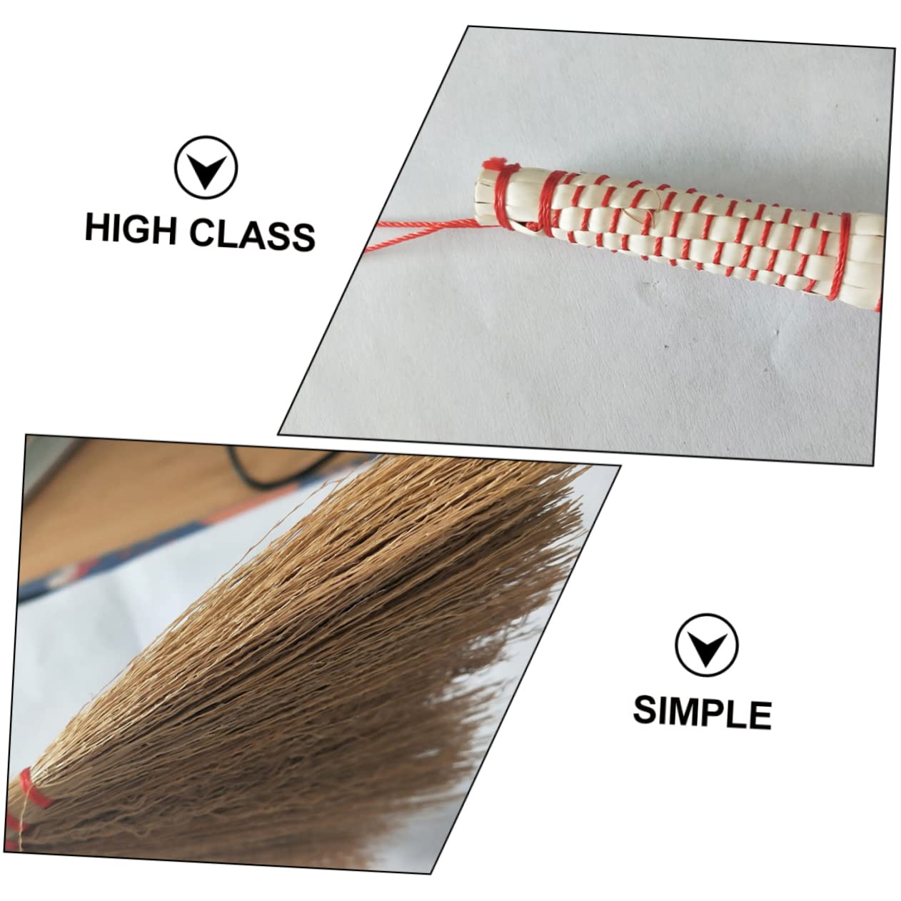 Ipetboom 1pc Hand-Knitted Small Broom Hand Whisk Sweeper for Hamster Hand Woven Broom Hamster Cage Cleaning Tool Desktop Cleaning Broom Pet Hair Cleaning Broom Dust Miscanthus Tassel Mini