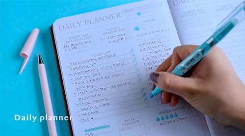 EcuaTerra Undated Daily Planner 2023-2024 - Productivity Agenda 2023-2024, Habit Tracker, Work Planner Organizer Notebook, to Do List Notebook, Gratitude & Goals Journal, Inspiring Quotes