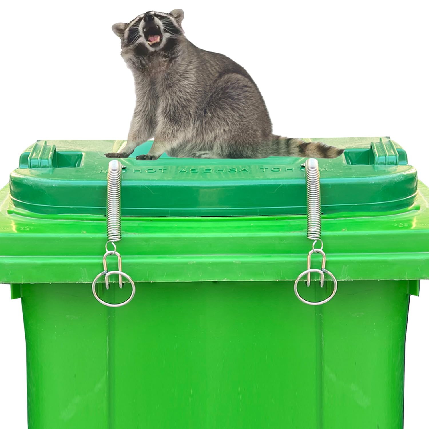 KAPIQIU Trash Can Locks for Animals cans to Stop Raccoons, Pets, and Wind. Provides a Secure Grip, preventing Animals from Lifting The lid and Scattering Litter Everywhere(2-Pack)