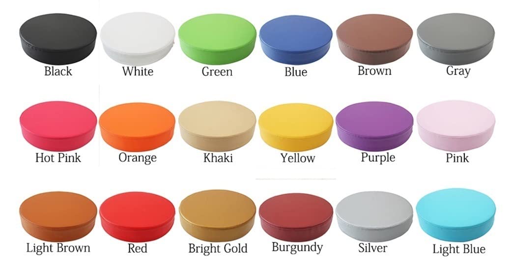 HAiHALA Breathable Leather Cushion - Round Kitchen Dining Chair Seat Cushion Chair Pad - High Stool Chair Cushion - Bar Chair Seat Pad Butt Pillow (Color : White, Size : 45 * 45 * 5cm)