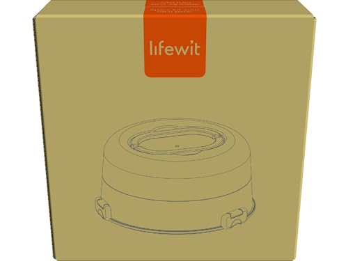 Lifewit Cake Carrier with Lid and Handle, Two Sided Cupcake Carrier Holder for 10β Cake or 9 Standard-Sized Cupcakes, Plastic Round Cake Transport Storage Container Stand for Pies and Cookies, White