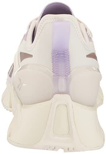 Reebok Women's Zig Kinetica 3.0 Sneaker, Chalk/Taupe/Purple Oasis, 6.5