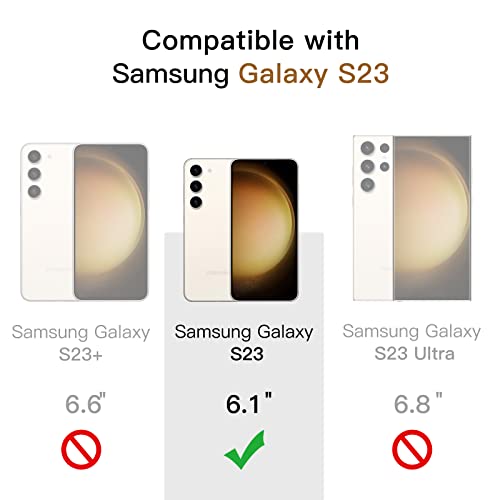 JETech Screen Protector for Samsung Galaxy S23 5G 6.1-Inch, Tempered Glass Film, Fingerprint ID Compatible, HD Clear, 3-Pack