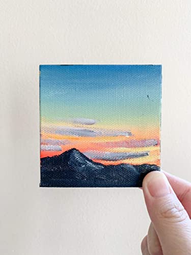 Dele 24 Pack Mini Canvas Panels 4x4 Artist Canvas Boards, Double-Wrapped Acid Free Small Art Canvas Value Pack for Oil & Acrylic Painting.