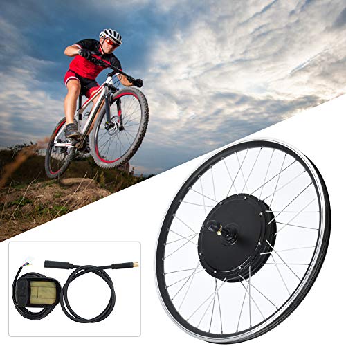 Ebike Conversion Kit, 48V 1500W 20" Electric Bicycle Cycle E Bike Motor Kit Bike Accessories Set Powerful Motor E-Bike Conversion w/LCD Display for Mountain Bike(Cassette flywheel)