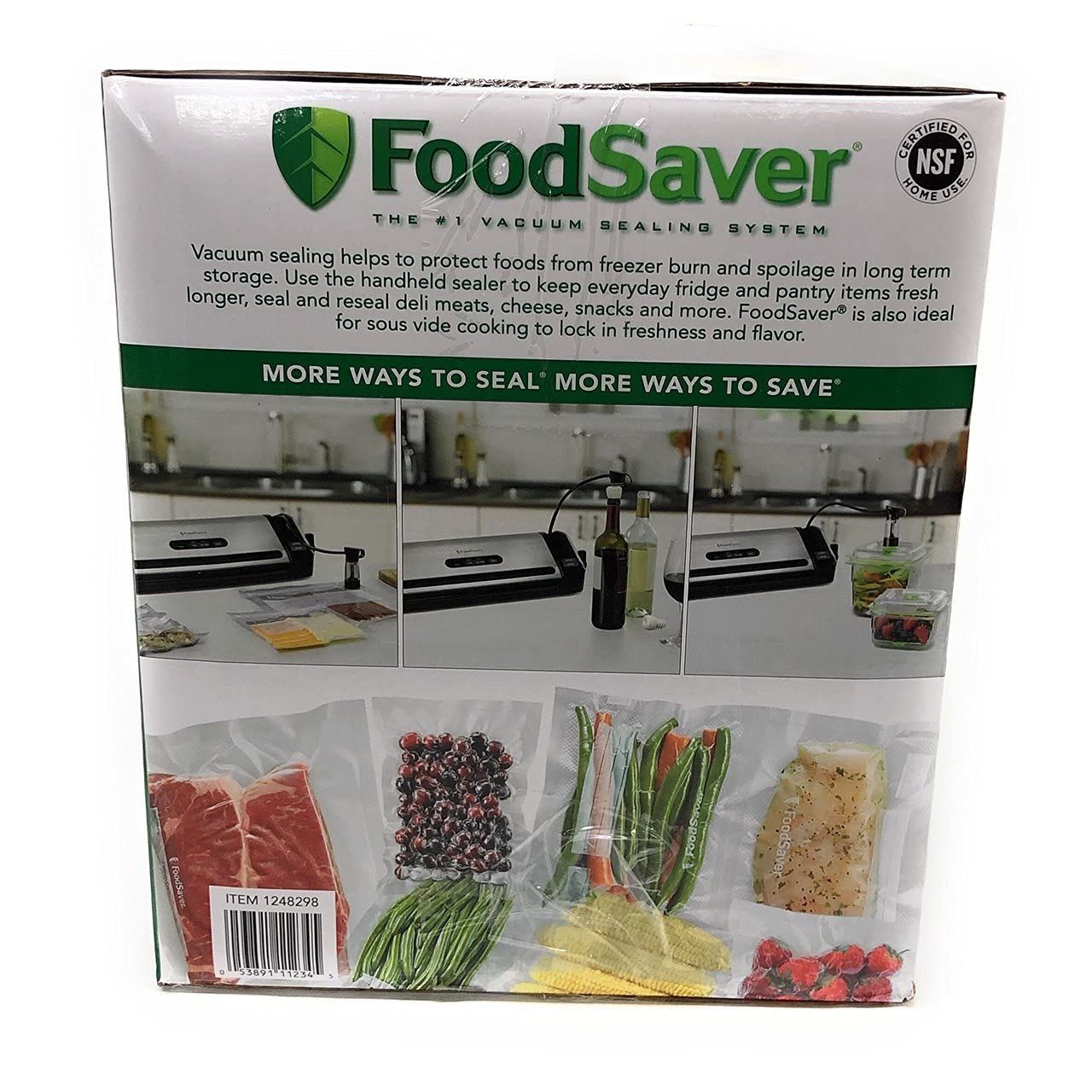 FoodSaver 2-in-1 Vacuum Sealing System With Extra-Wide Sealing Strip, Handheld Sealer & Built-In Roll Storage
