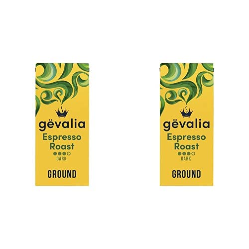 Gevalia Espresso Roast Dark 100% Arabica Ground Coffee , 12 oz Bag (Pack of 2)