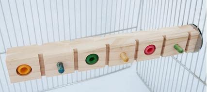 Parrot Bird Wood Perch Platform Corner Stand Shelf for Birds Budgie Parakeet Cockatiel Conure Cockatoo Macaw(F)