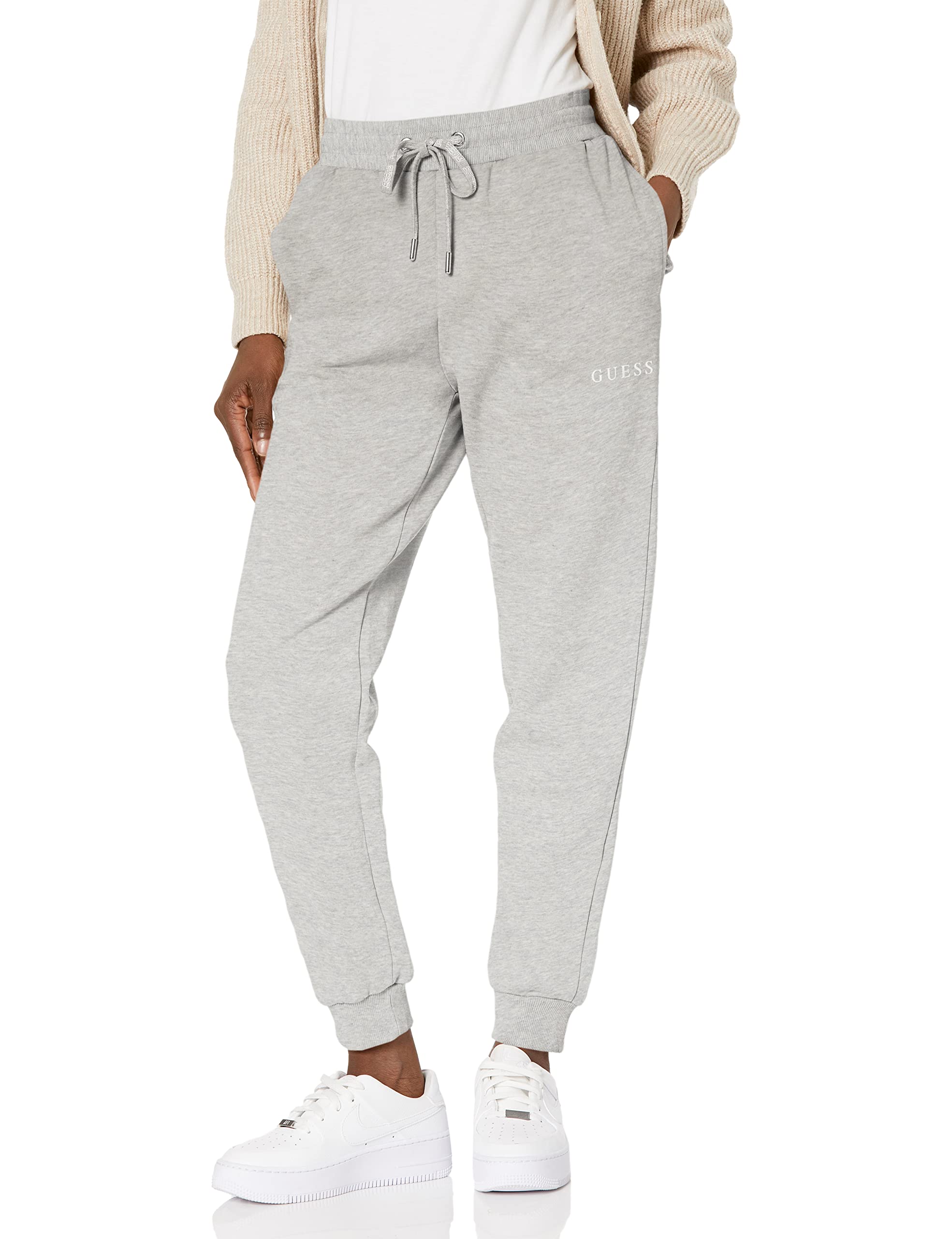GUESS womens Eco Classic Alene Cuff Jogger Sweatpants, Essential Melange, X-Small US
