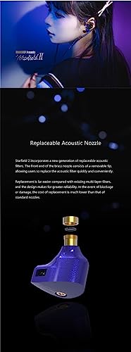 Moondrop Starfield 2 Earphone Dynamic Driver with Lithium-Magnesium in-Ear Headphone with 0.78 2Pin Cable