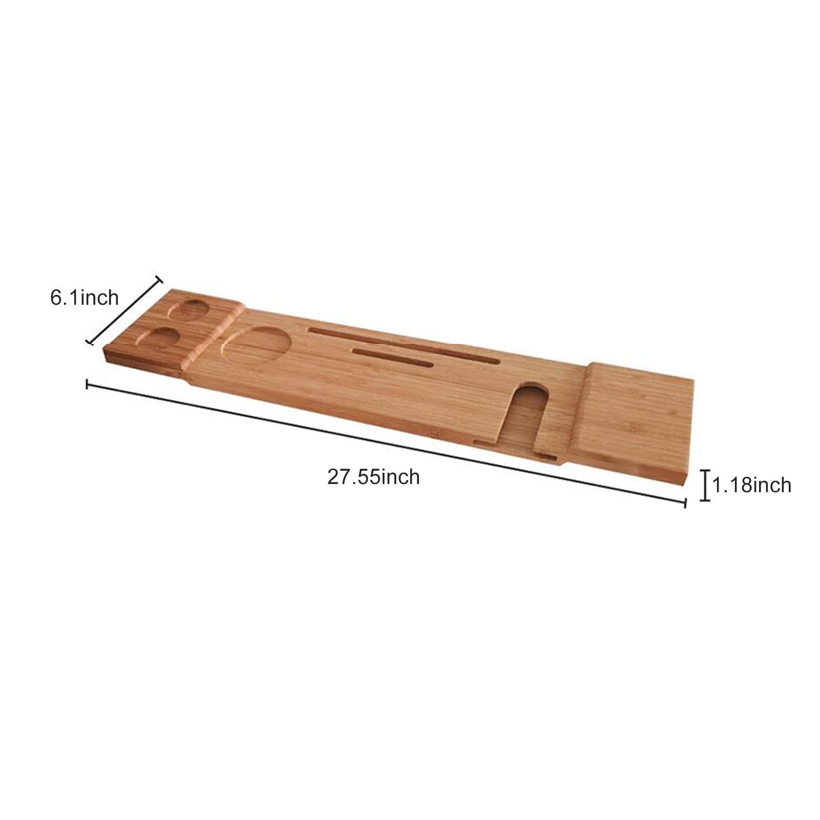 IRDFWH Bathtub Tray Spa Bathtub Caddy Organizer Rack Book Wine Tablet Holder Bottom Bath Tub Tray Bridge Shelf