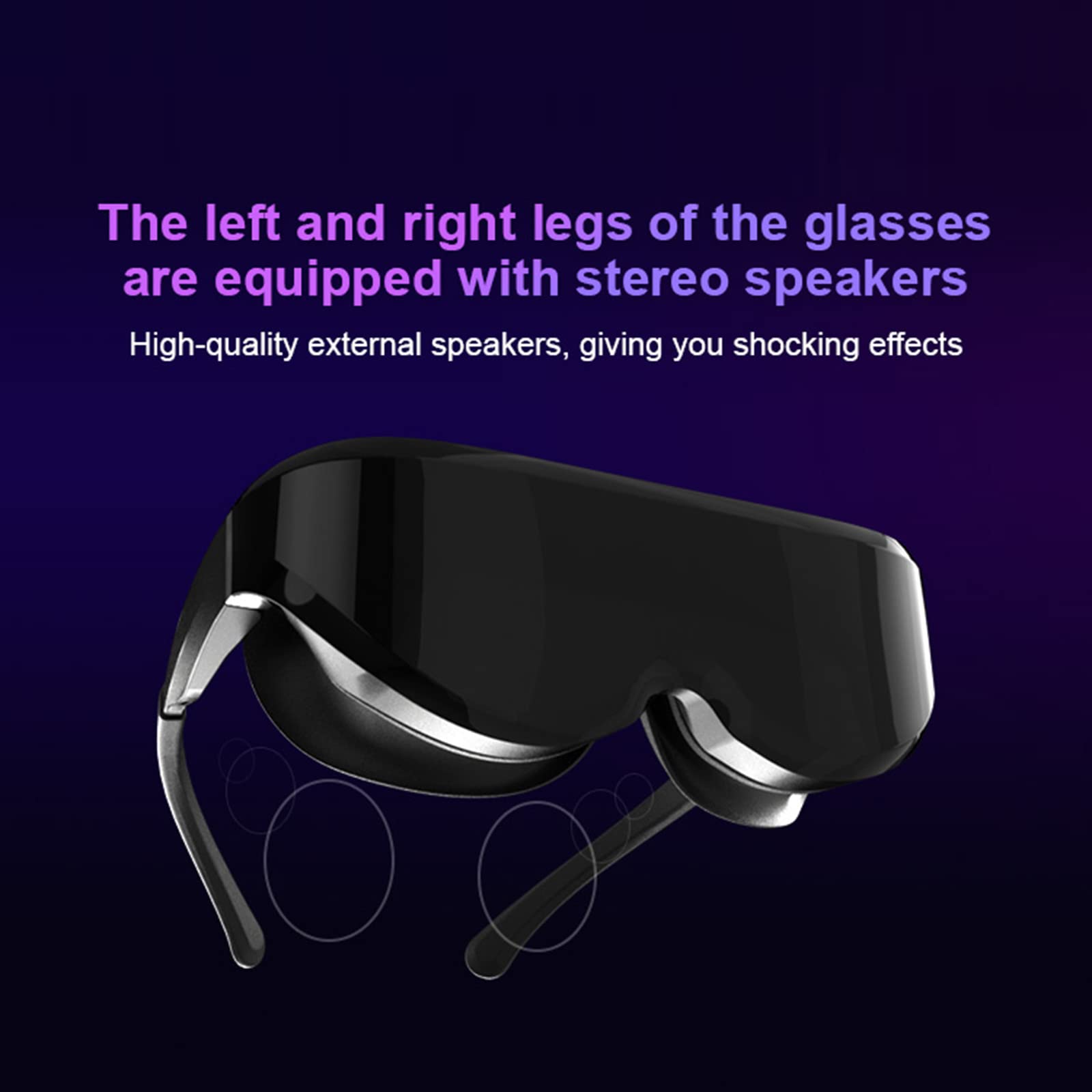 Docooler E812 Portable Video Glasses, 2.1-inch IPS 3K+ Display 1000+PPI 3D Head Mounted Binocular Display UAV Reality Video Glasses Compatible with PS4/PS5/Switch/Xbox/PC/Game Console