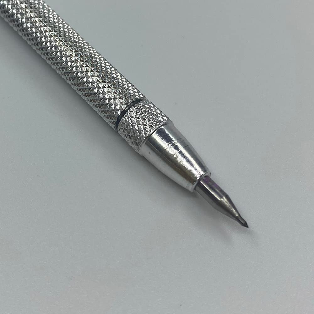 HeyooHeloo Aluminum Etching Engraving Pen,Tungsten Carbide Tip Scriber with Clip and Magnet 2 pack,Extra 2 Free Replacement Tips Included.(2 of pack)
