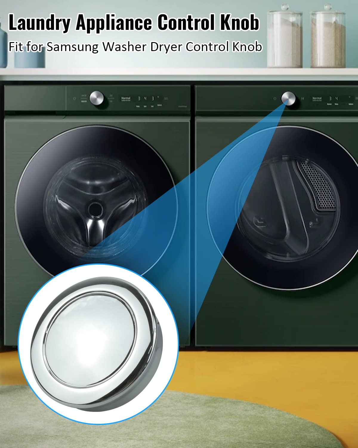 DC97-18058C Fit for Samsung Laundry Appliance Control Knob Replaces #AP6002623 DC67-00680A DC97-18058A DC97-18058B Washer Dryer Machine Knob