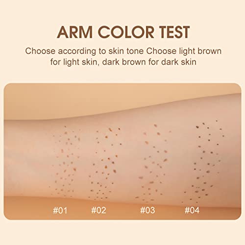 Freckles Pen, 2 Color Natural Freckles Makeup Pens Waterproof Long-Lasting Quick-Dry Pen, Natural Like-real Makeup, Easy Makeup Tool For a Natural Sun-kissed Makeup, Light Brown&Natrual Coffee