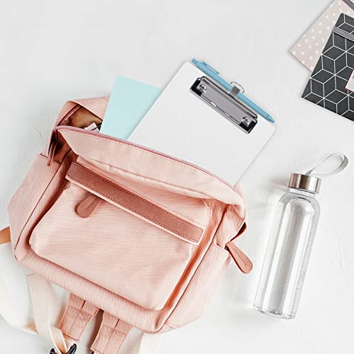 Piasoenc Wood Clipboards, Recycled Hardboard Clipboards, White Clipboard for Office, School, Teacher, A5 Standard Size 6" x 9", Paper Clip Holder, Document Holder, Writing Board with Pen Holder