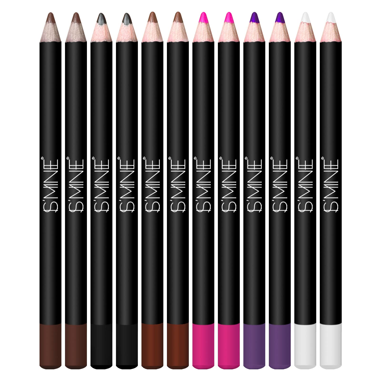 IS'MINE Matte Lip Liner Pencil Set - 12 Assorted Colors Natural Lip Makeup Soft Pencils Waterproof and Longwear Ultra Fine Lip Liners (Color Set-4)