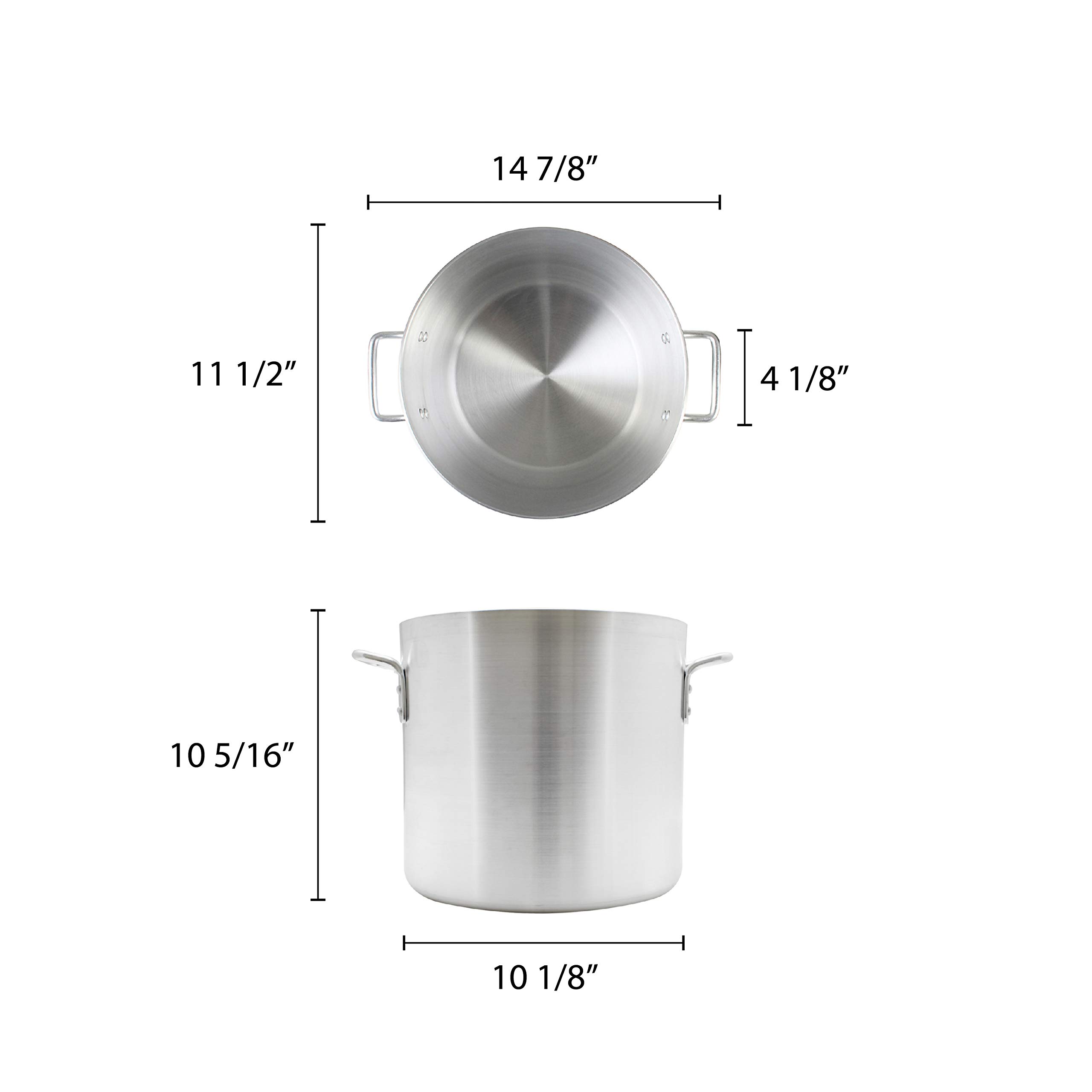 Thunder Group 16 Quart Aluminium Stock Pot