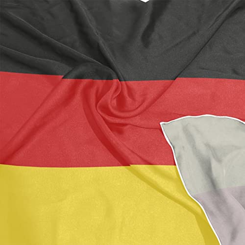 PMAIHNAS Women's Fashion Silk Scarf German Flag Square Satin Headscarf Neck Scarf Head Hair Wraps