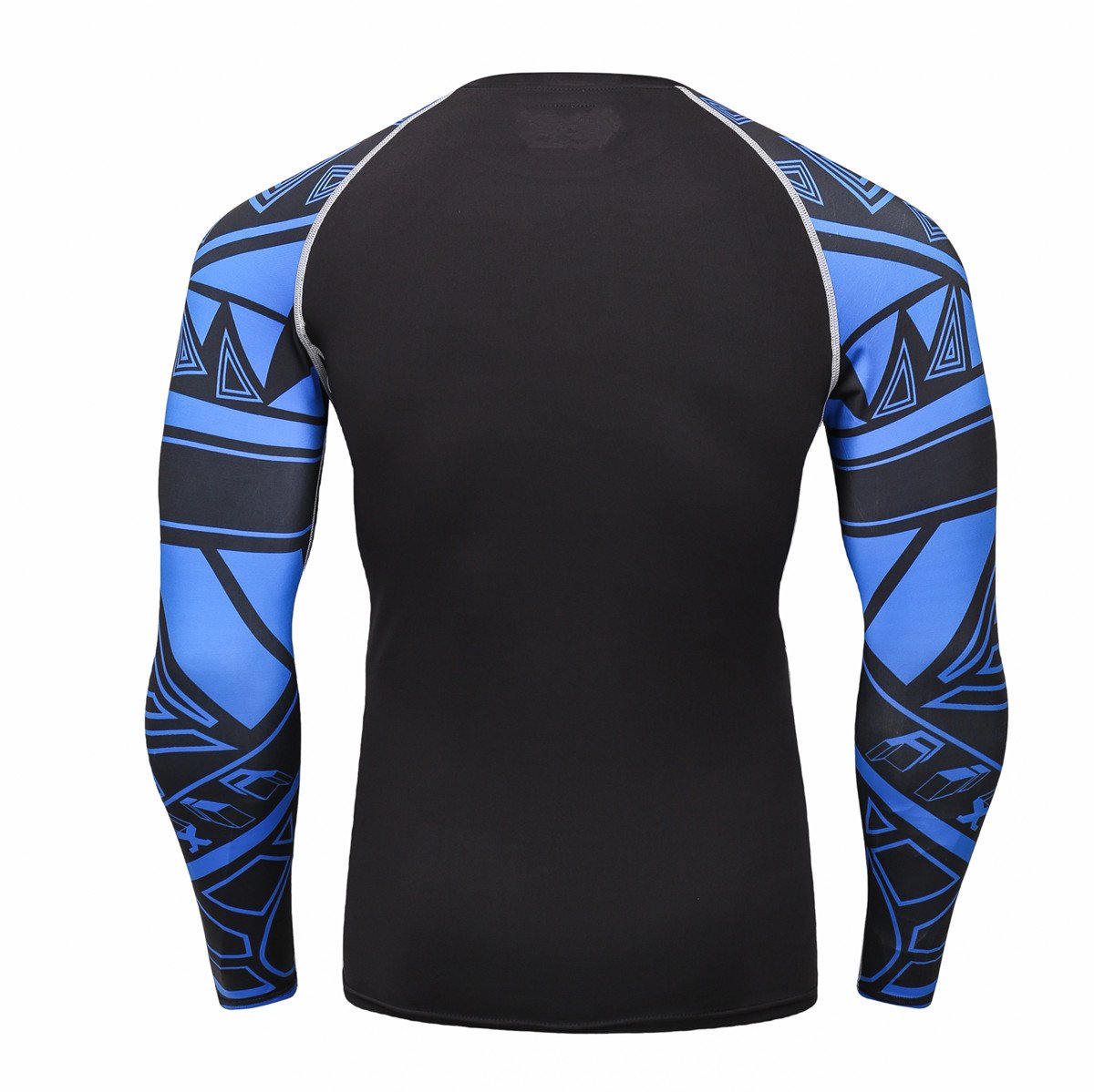 Fanii Quare Men's Soft Slim Long Sleeve Dry-Fit Compression Gym Trainning Shirt Black 16 XL