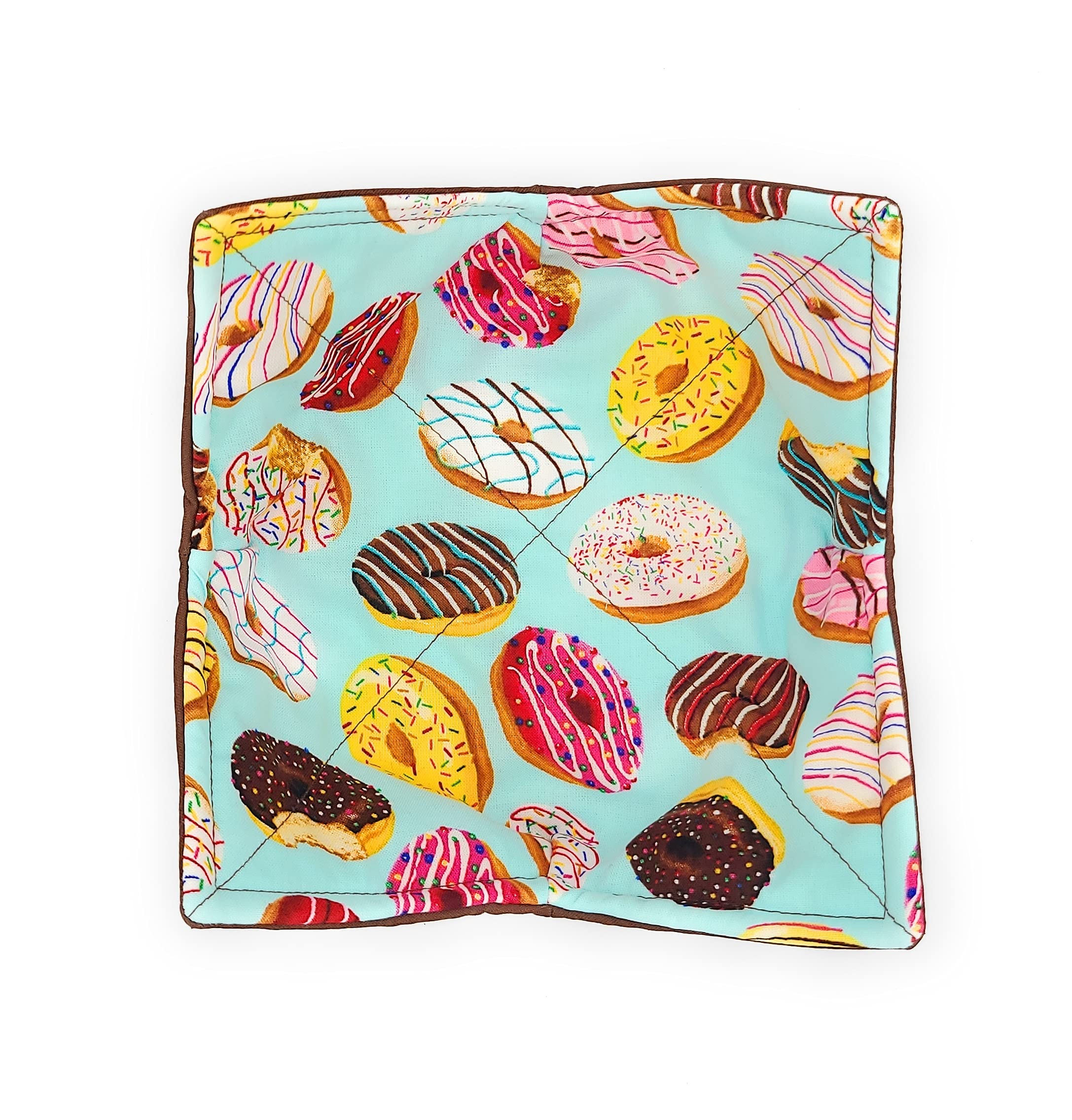 Frosted Donuts Microwave Cozy Sweet Treat Reversible Microwaveable Bowl Holder Doughnut Themed Gifts