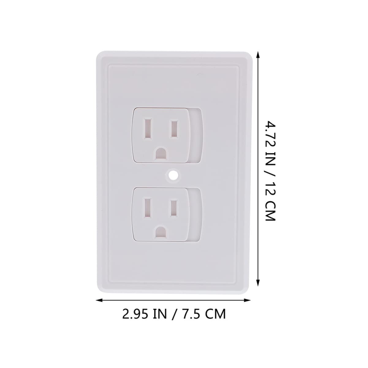 DOITOOL 20pcs Safety Electric Childproof Wall Plugs Socket with Screws Plug Anti Outlet Closing Self- closing Home for Plate Room Protectors Covers Self Protector Use Standard Office