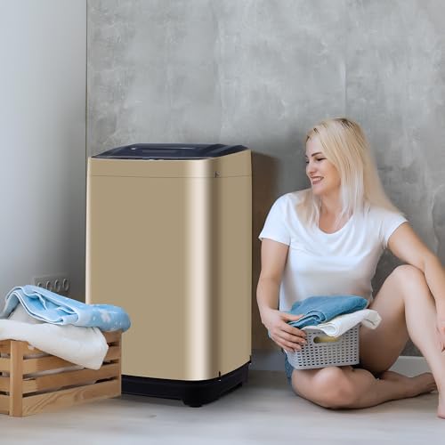 Portable Washing Machine,15.6 LBS Full-Automatic Washer and Dryer Combo,Compact Laundry Washing Machine with Drain Pump,10 Wash Program & 8 Water Level,Low Noise for Apartment Dorm RV Household