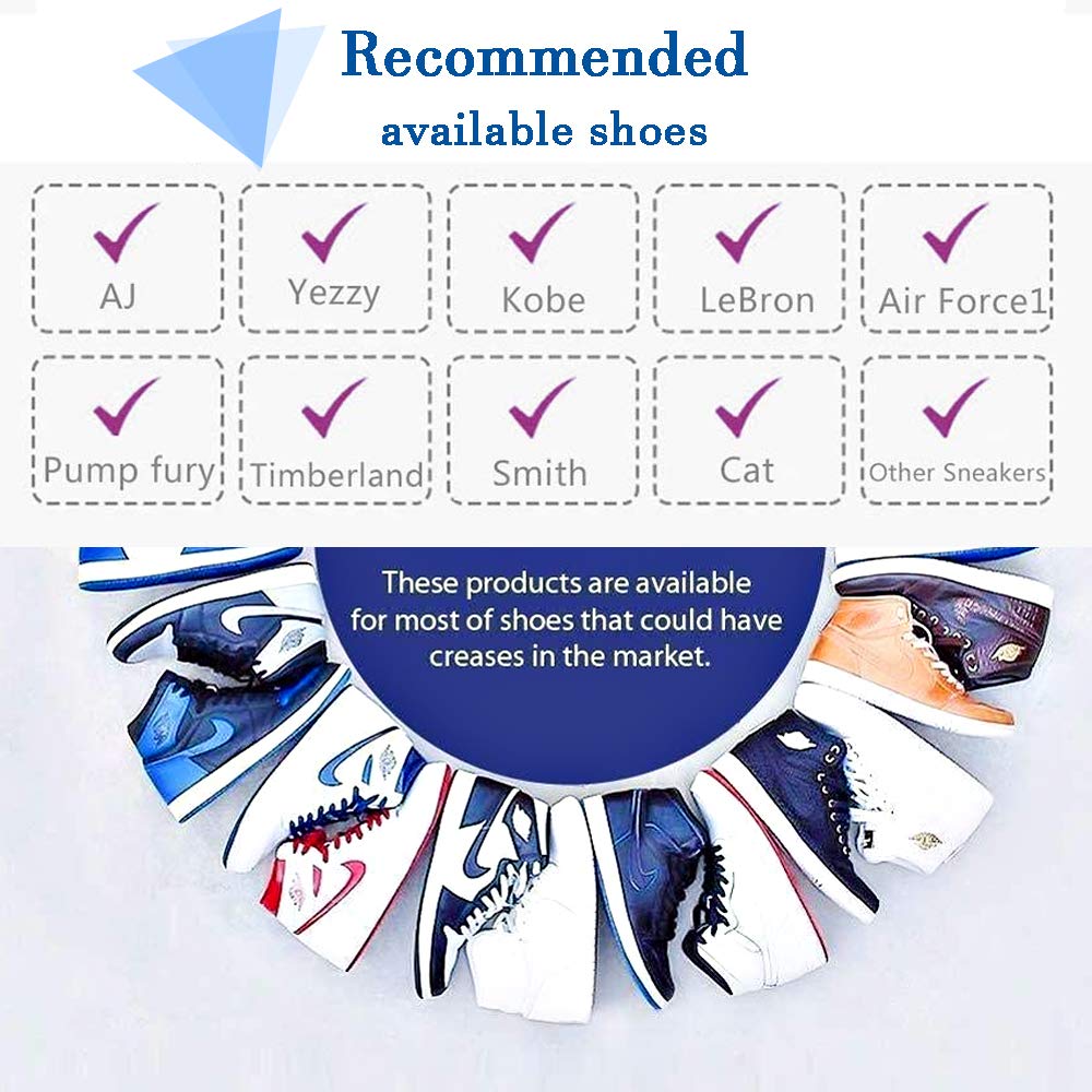 Doni 2 Pair - Shoes Crease Protector Against Shoe Creases, for Running Casual Shoes Toe Box Crease Protector, Soft Material, for Men's US Size 7.5-12