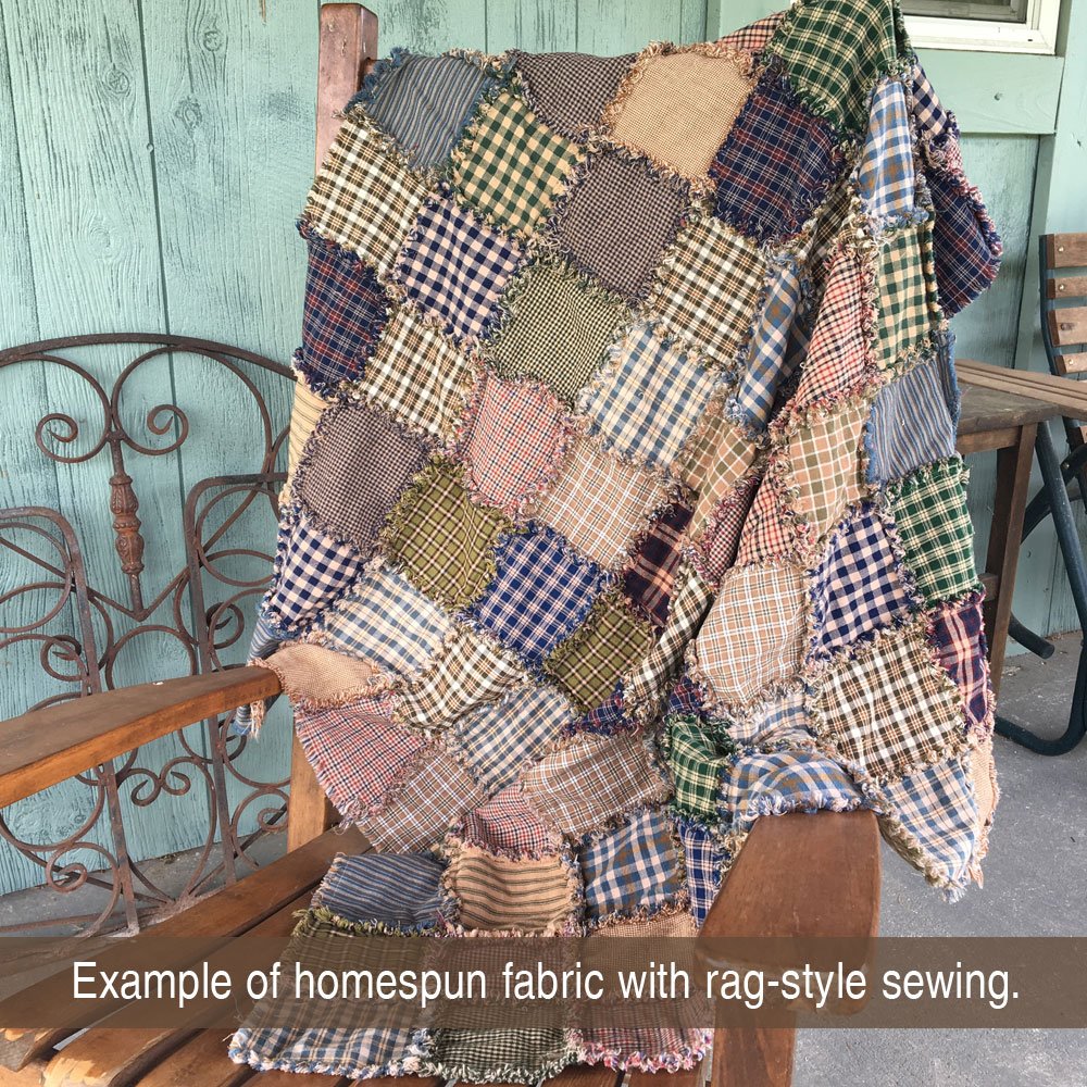 Timber Green 2 Cotton Homespun Plaid Fabric by JCS - Sold by The Yard